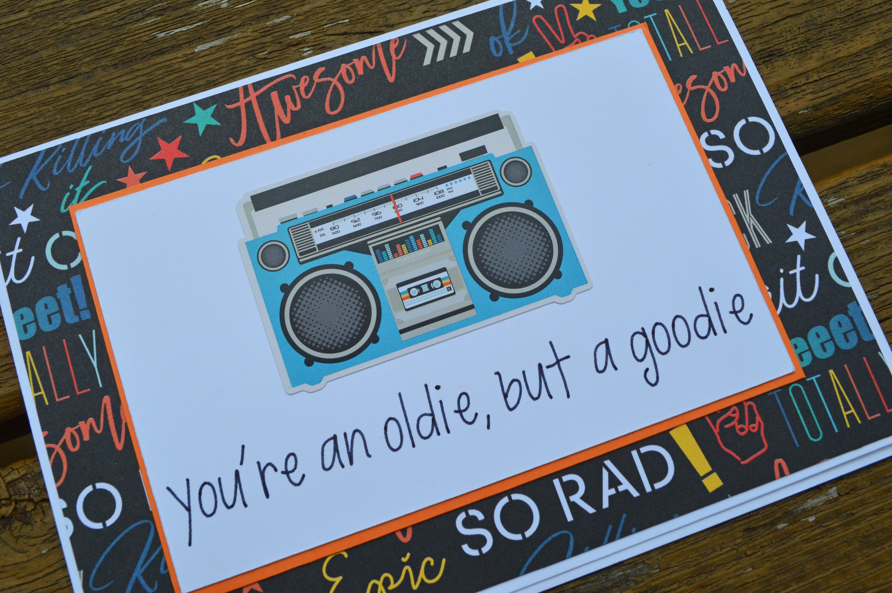 Throwback Boombox Birthday Card - Etsy