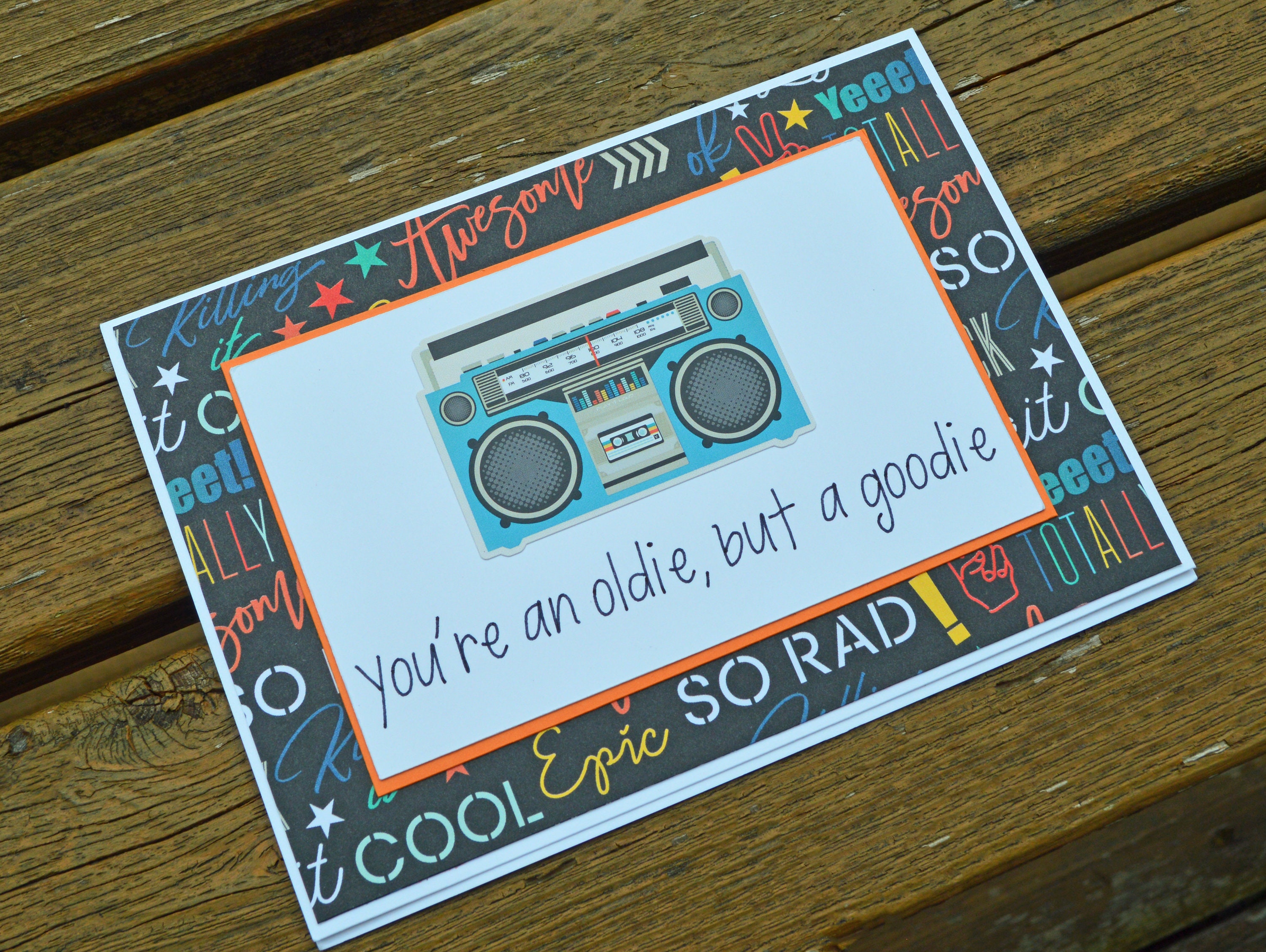 Throwback Boombox Birthday Card - Etsy