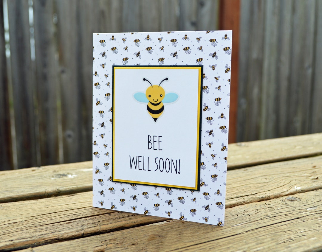 Bee Well Soon Pun Card - Etsy