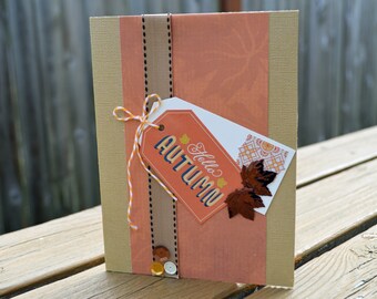 Happy Fall Card Handmade Fall Card Embossed Fall Card - Etsy