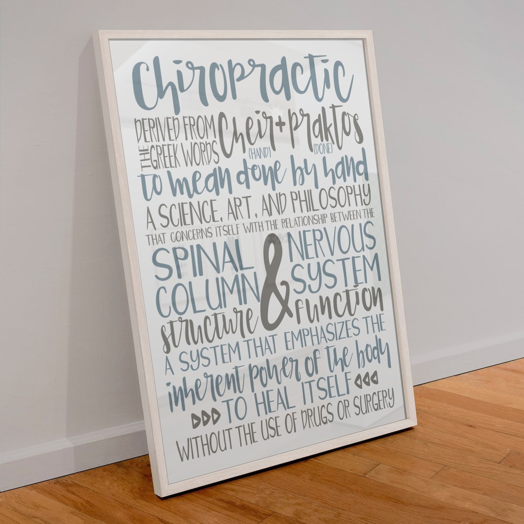 Chiropractic Definition Poster, Chiropractic Office, Chiropractic ...