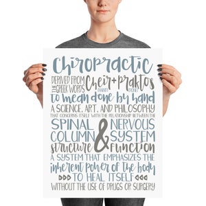 Chiropractic Definition Poster, Chiropractic Office, Chiropractic ...