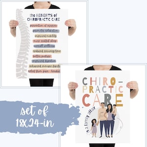 Set of 2 Chiropractic Posters, Unframed, Chiropractic Wall Art ...