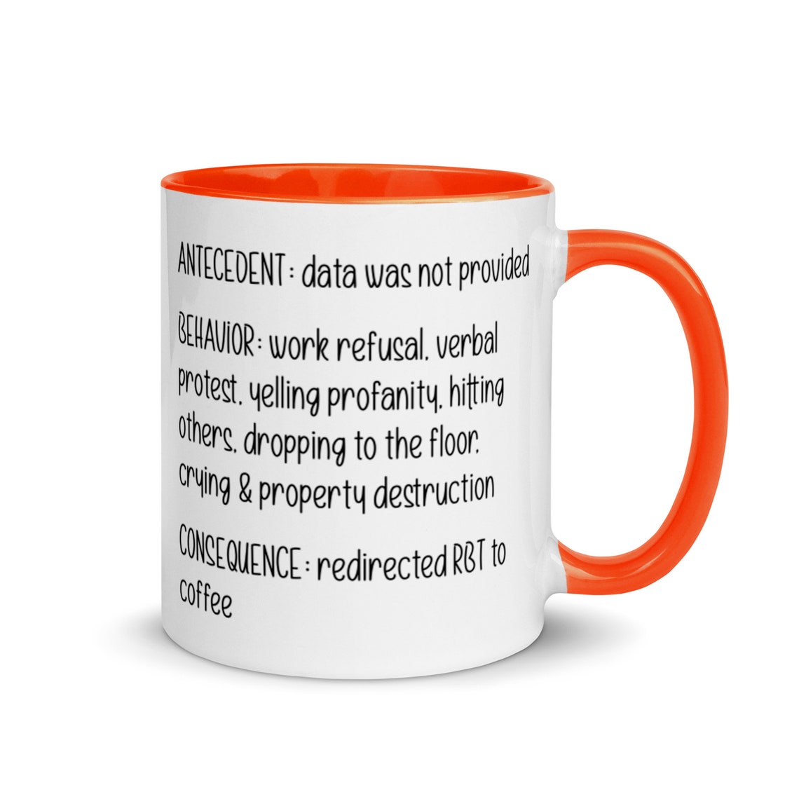 Antecedent Behavior Consequence ABC Mug Aba Therapist Mug | Etsy