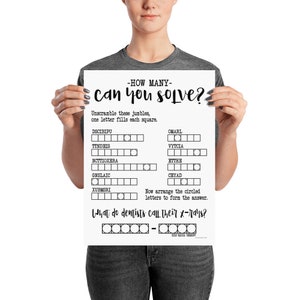 Dentistry Word Jumble Puzzle, Dental Office Decor, Dental Art, Dentist ...