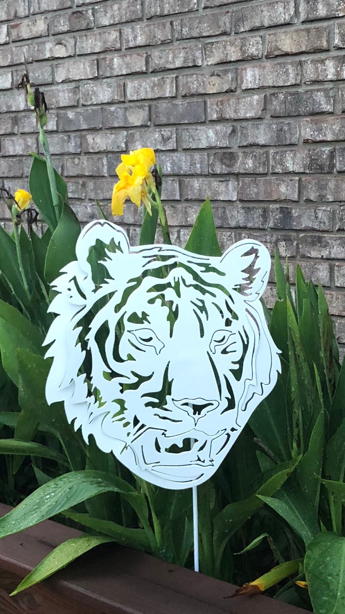 Metal Tiger Yard Stake Metal Art Metal Wall Art Home - Etsy