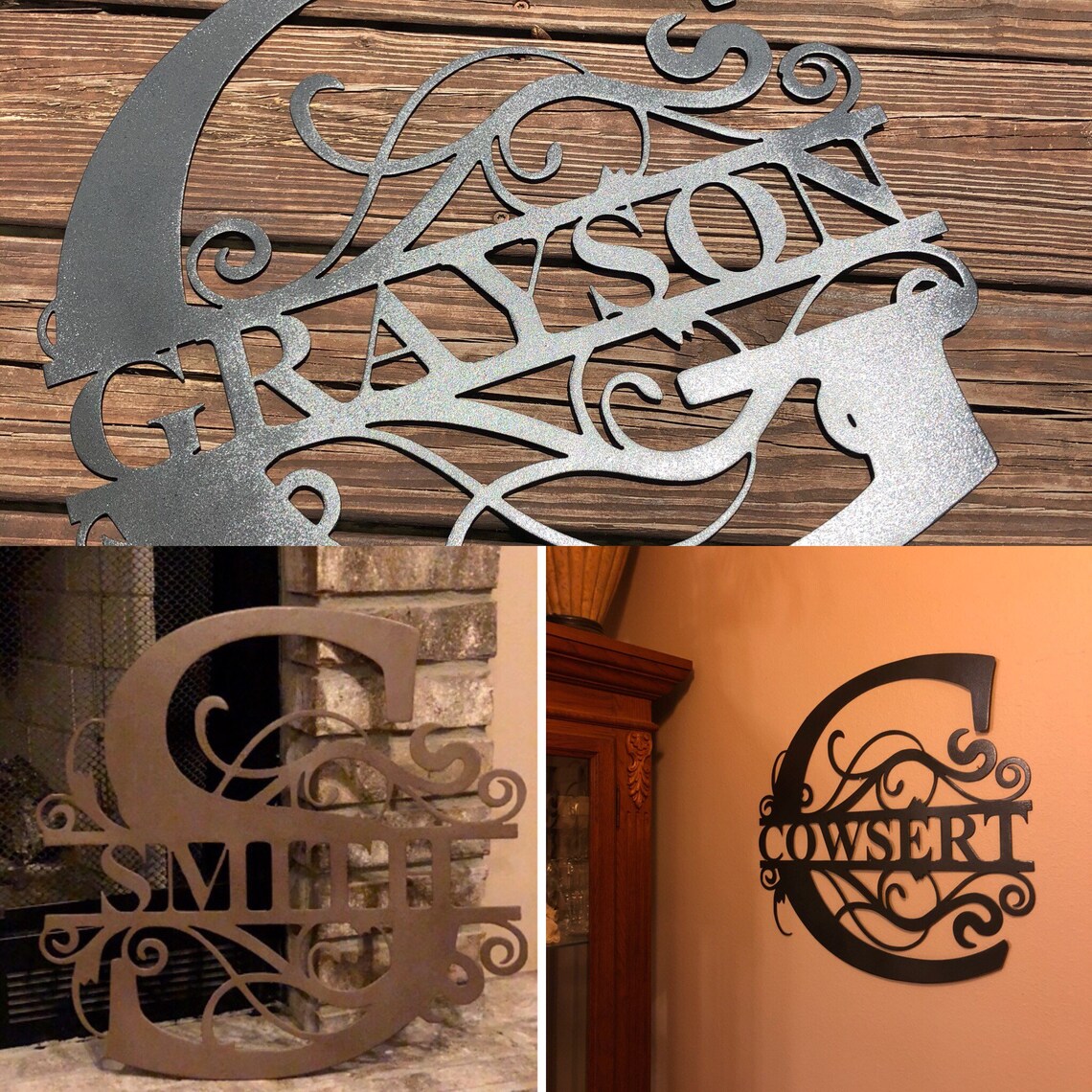 Personalized Family Name Metal Sign Metal Wall Art Door - Etsy