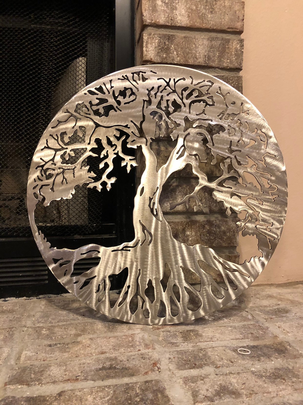 Metal Tree of Life Wall Art, Rustic Steel Tree Sculpture, Nature ...