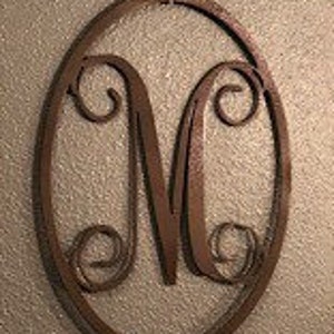 Letter Metal Monogram , Monogram Sign, Metal Monogram Home Decor Sign ...