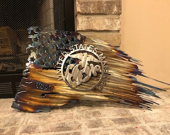 USMC Logo Metal Art - Etsy