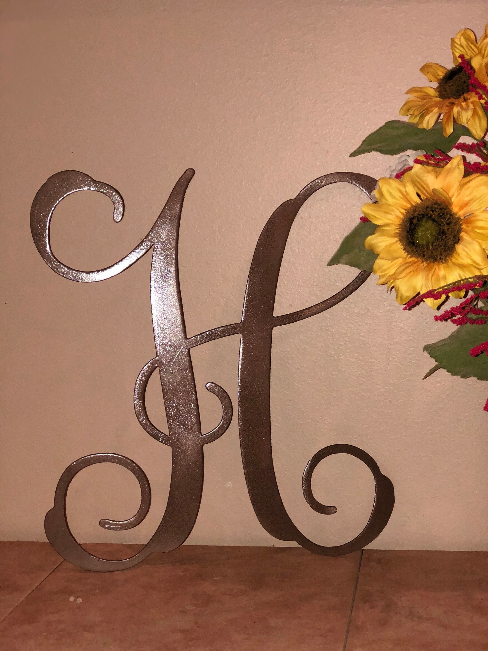 Monogram Letters - Monogram Sign - Metal Monogram Home Decor Sign ...