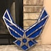 Air Force Logo, Military, Metal Art, Metal Wall Art, Home Decor, Metal ...