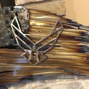 Tattered American Flag Air Force Metal Flag Metal Wall Art - Etsy
