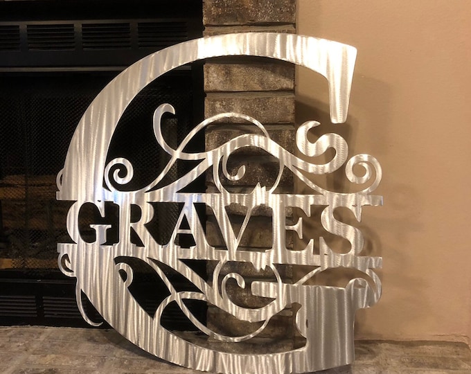 Monogram Sign Family Name Sign - Etsy