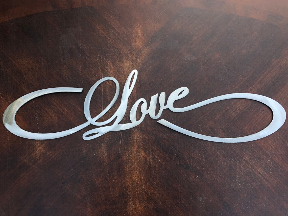 Infinity Love Love Infinity Metal Art Metal Wall Art Wall | Etsy