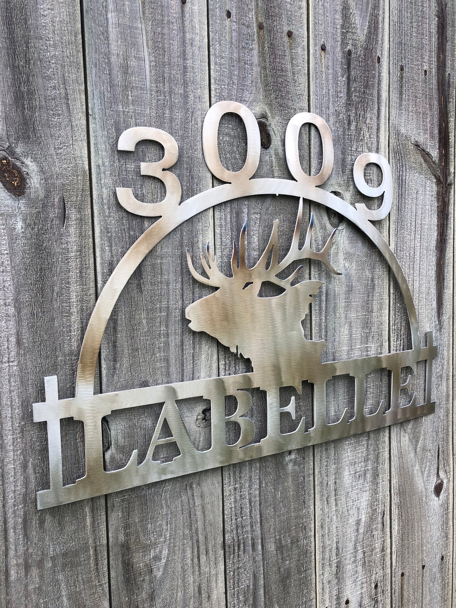 House Number Metal Monogram Sign Monogram Sign Metal | Etsy