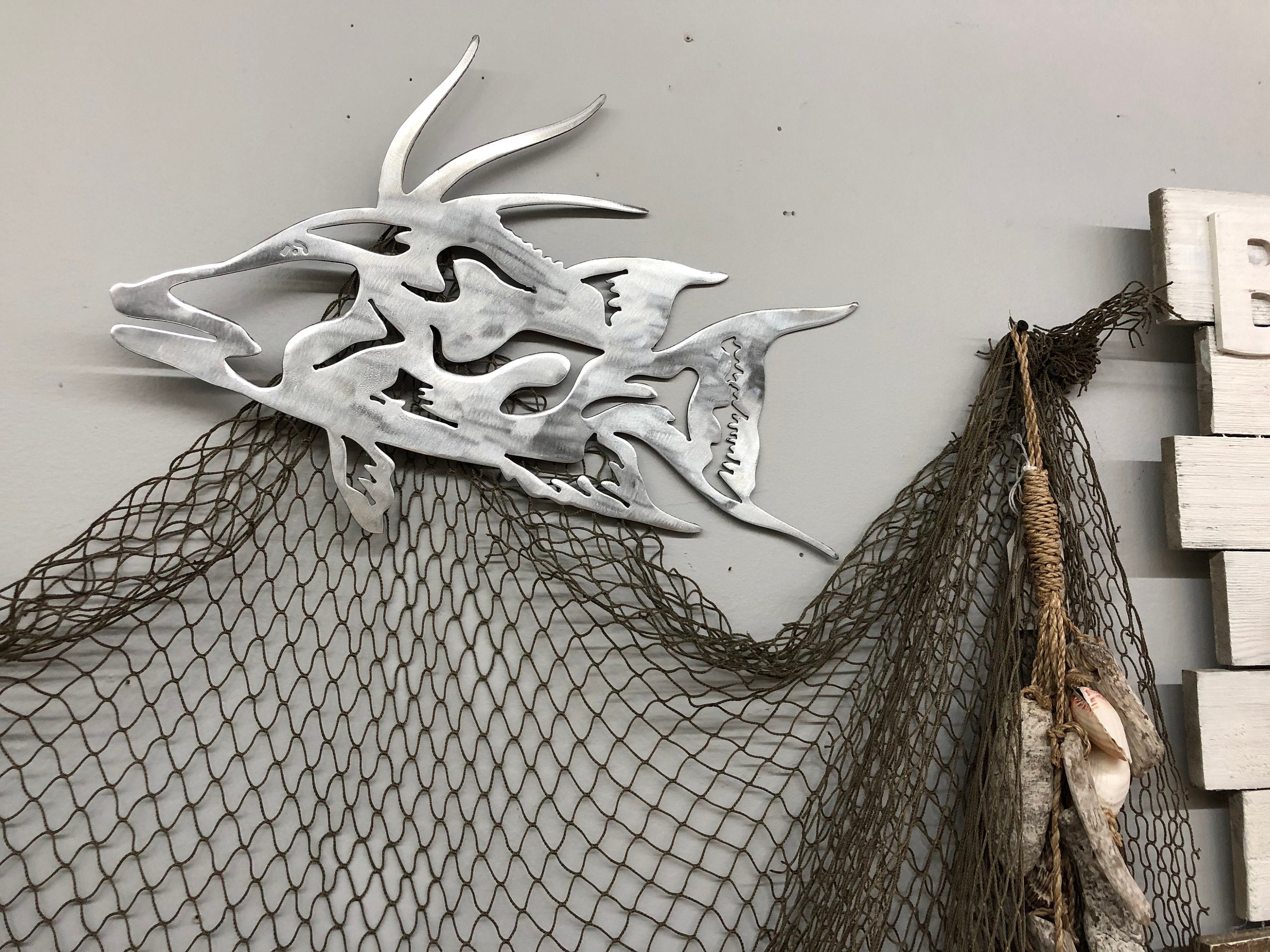 Home & Living Hog Fish fish metal wall art fish decor custom art work ...