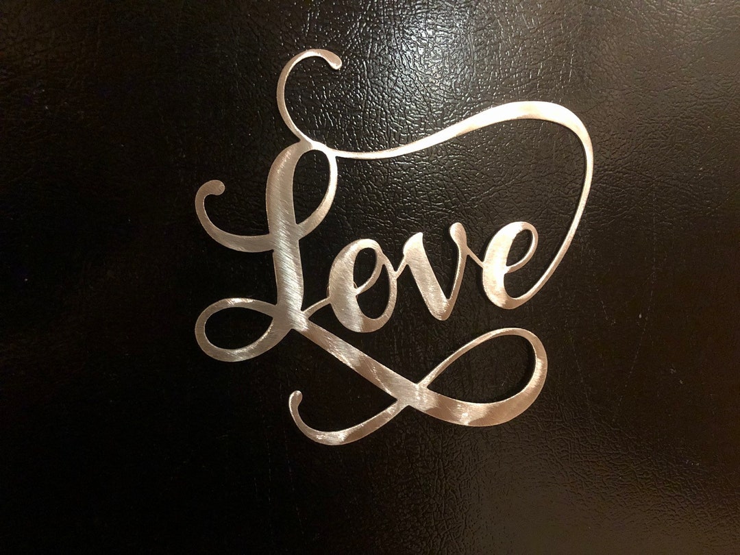 Love Metal Sign, Love Sign, Metal Love Home Sign, Rustic Word Art Sign ...