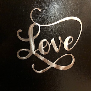 Love Metal Sign, Love Sign, Metal Love Home Sign, Rustic Word Art Sign ...