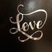 Love Metal Sign Love Sign Metal Love Home Sign Rustic Word - Etsy