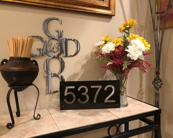 Rustic Custom Hammered Wrought Iron Address Plaque Horizontal - Etsy