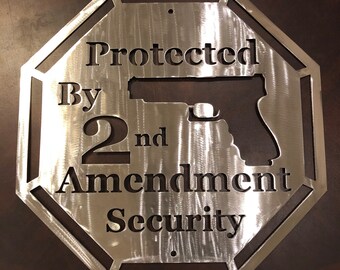 Protected by 2nd Amendment Metal Wall Art Sign - Etsy