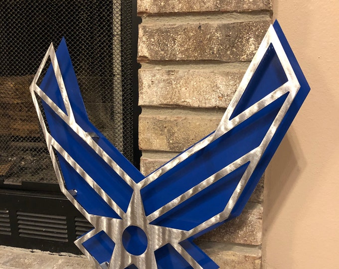 Air Force Logo, Military, Metal Art, Metal Wall Art, Home Decor, Metal ...