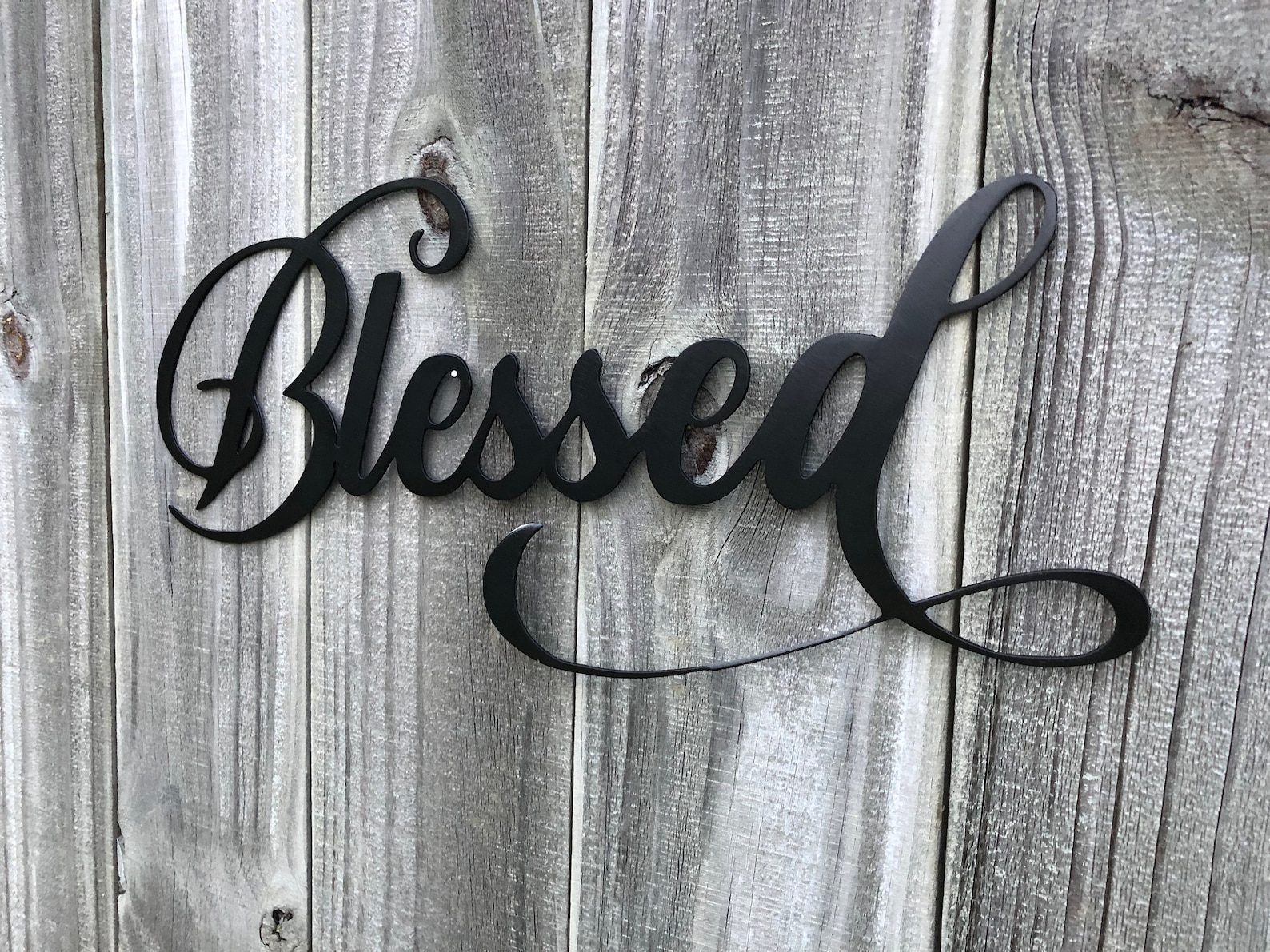 Blessed Word Art Metal Art Metal Wall Art Home Decor Metal - Etsy