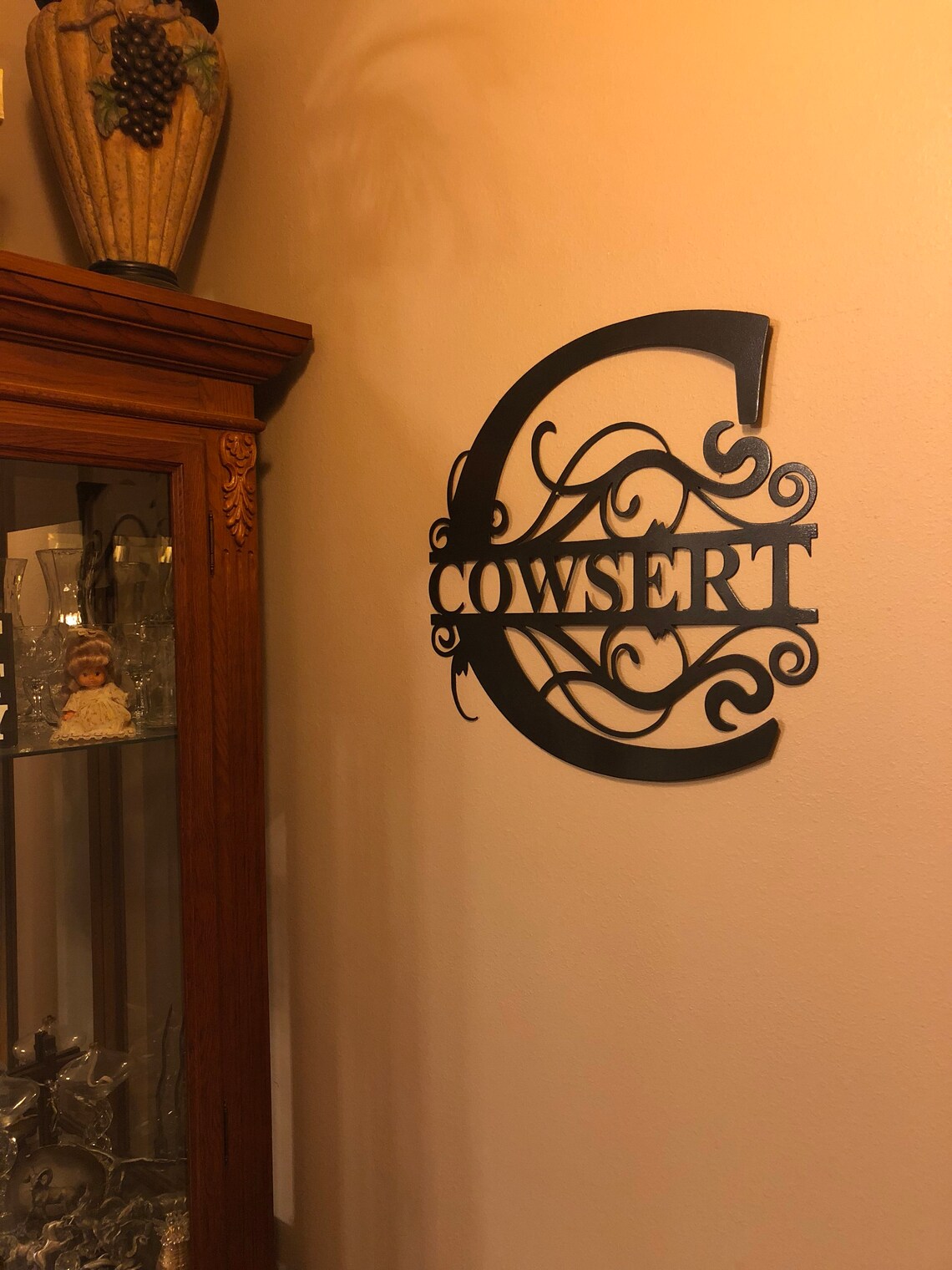 Metal Monogram Sign Metal Monogram Art Monogram Sign Metal | Etsy