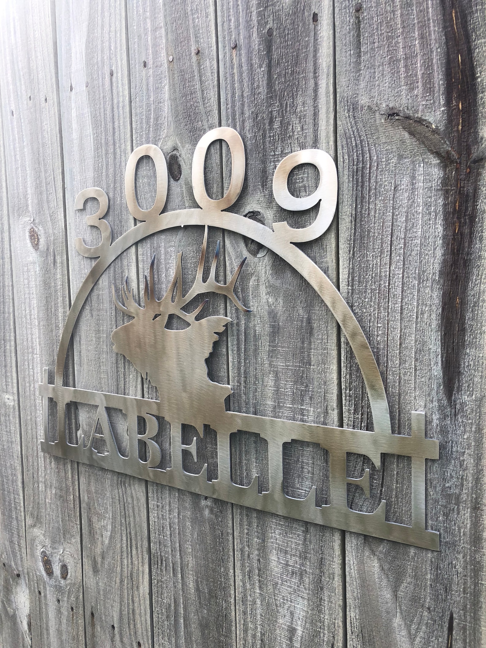 House Number Metal Monogram Sign Monogram Sign Metal - Etsy