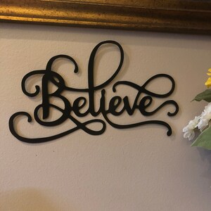 Believe Word Art, Metal Art, Metal Wall Art, Home Decor, Metal Wall ...