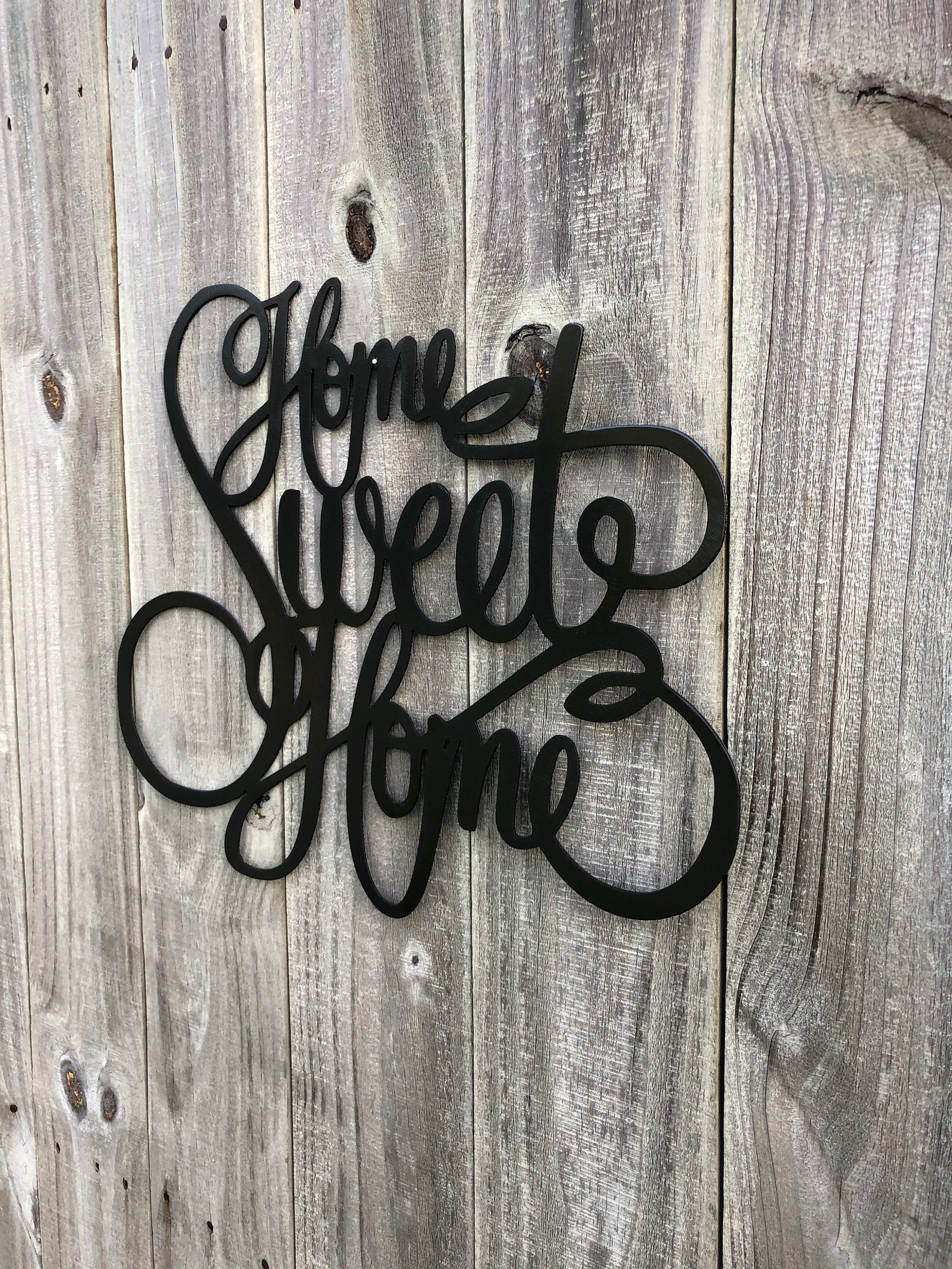 Home Sweet Home Word Art Metal Art Metal Wall Art Home - Etsy