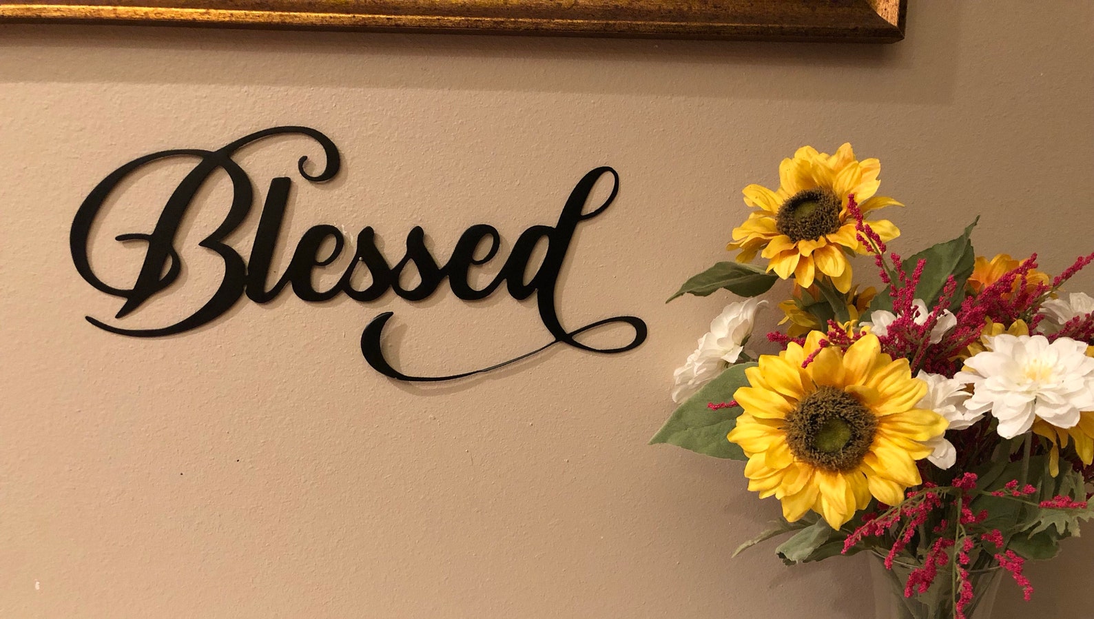 Blessed Word Art Metal Art Metal Wall Art Home Decor Metal - Etsy