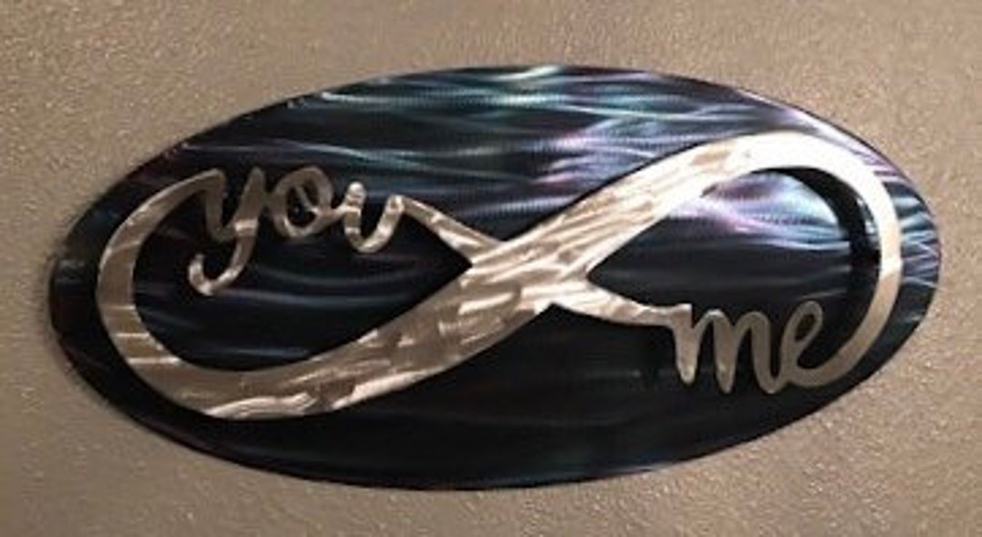 Infinity Sign, Infinity, Infinity You and Me Sign, Metal Art, Metal ...