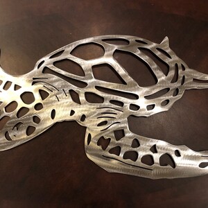 Handmade Sea Turtle Wall Art, Raw Metal Finish, USA Made - Etsy