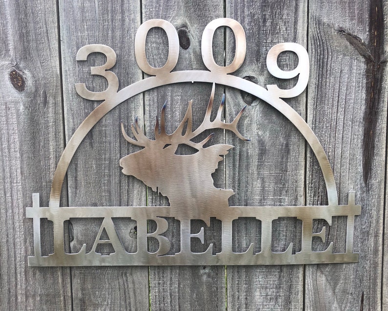 House Number Metal Monogram Sign Monogram Sign Metal - Etsy