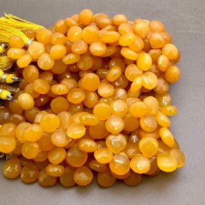 Orange Chalcedony Faceted Heart Shape Beads, Natural Chalcedony ...