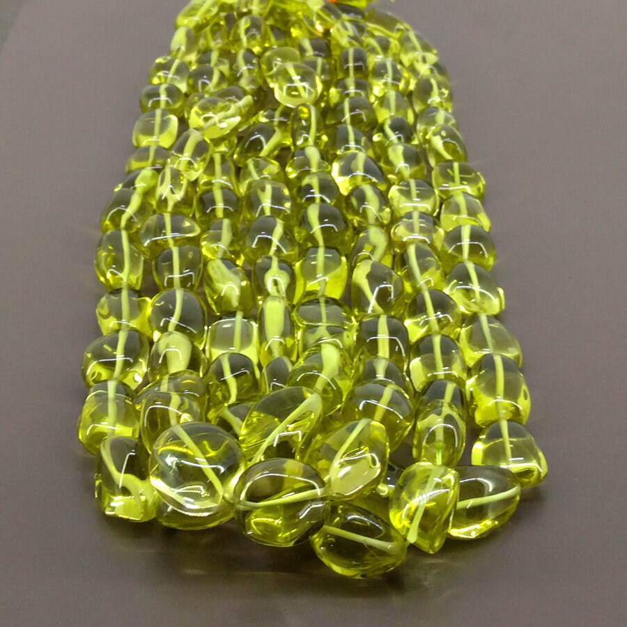 Lemon Quartz Smooth Nuggets Shape Beads Natural Lemon Quartz | Etsy