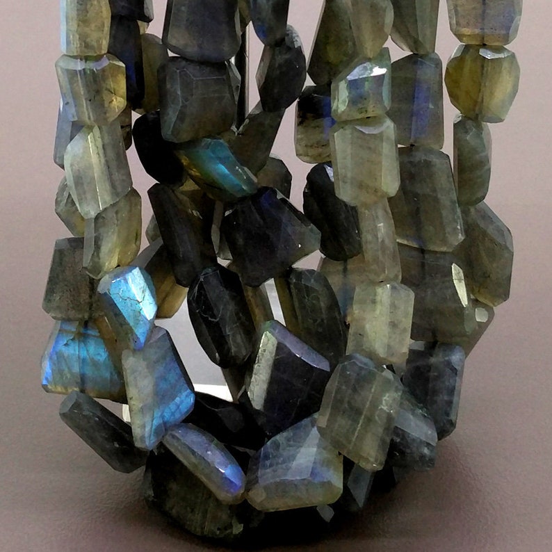 Labradorite Step Cut Nuggets Shape Beads Natural Labradorite - Etsy
