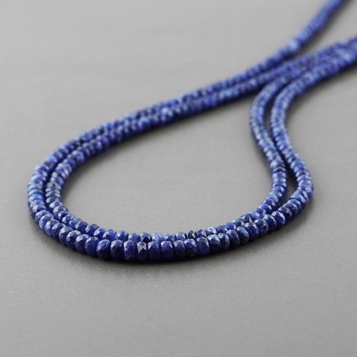 Blue Sapphire Faceted Rondelle Shape Beads Natural Blue | Etsy