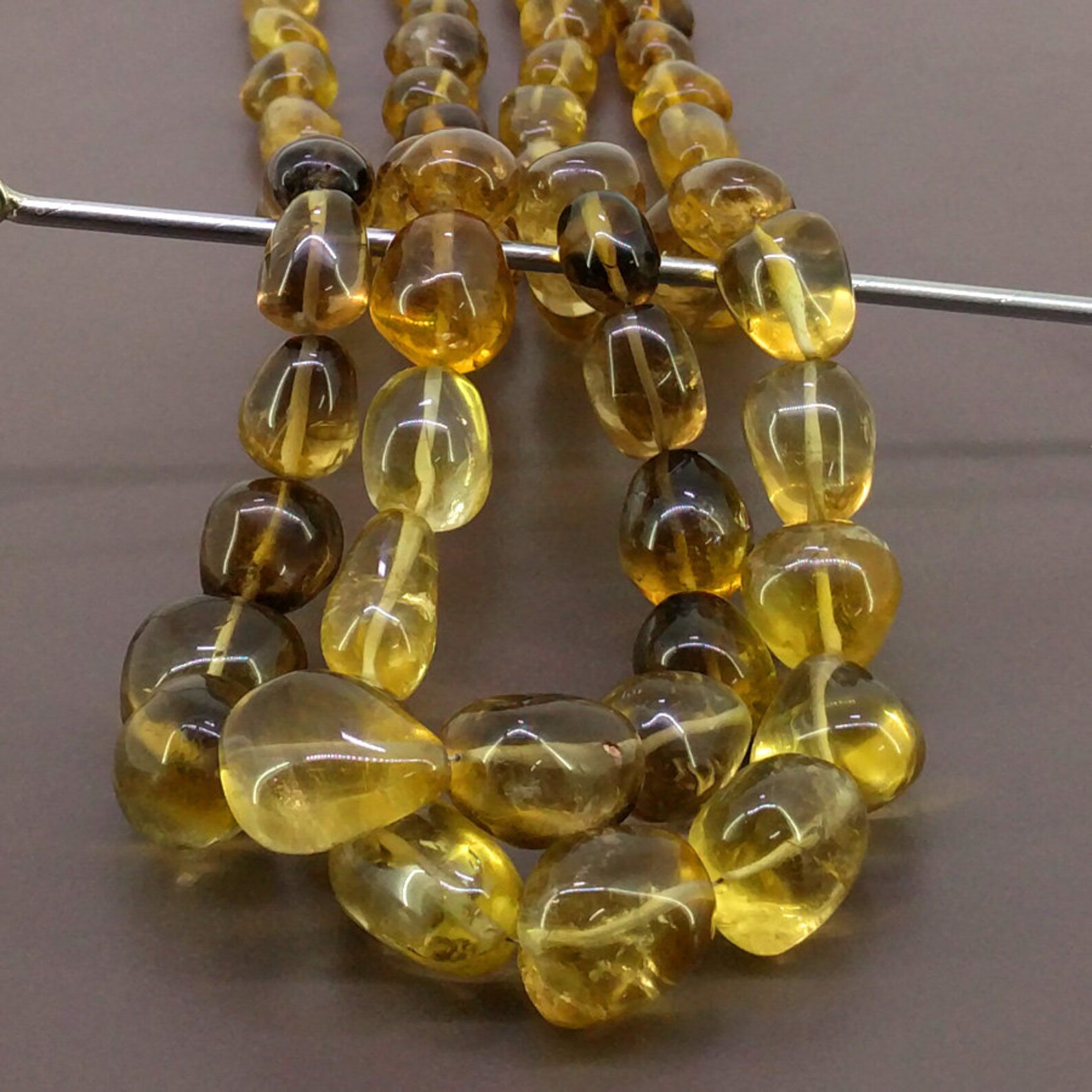 Whisky Quartz Smooth Nuggets Shape Beads Natural Whisky - Etsy