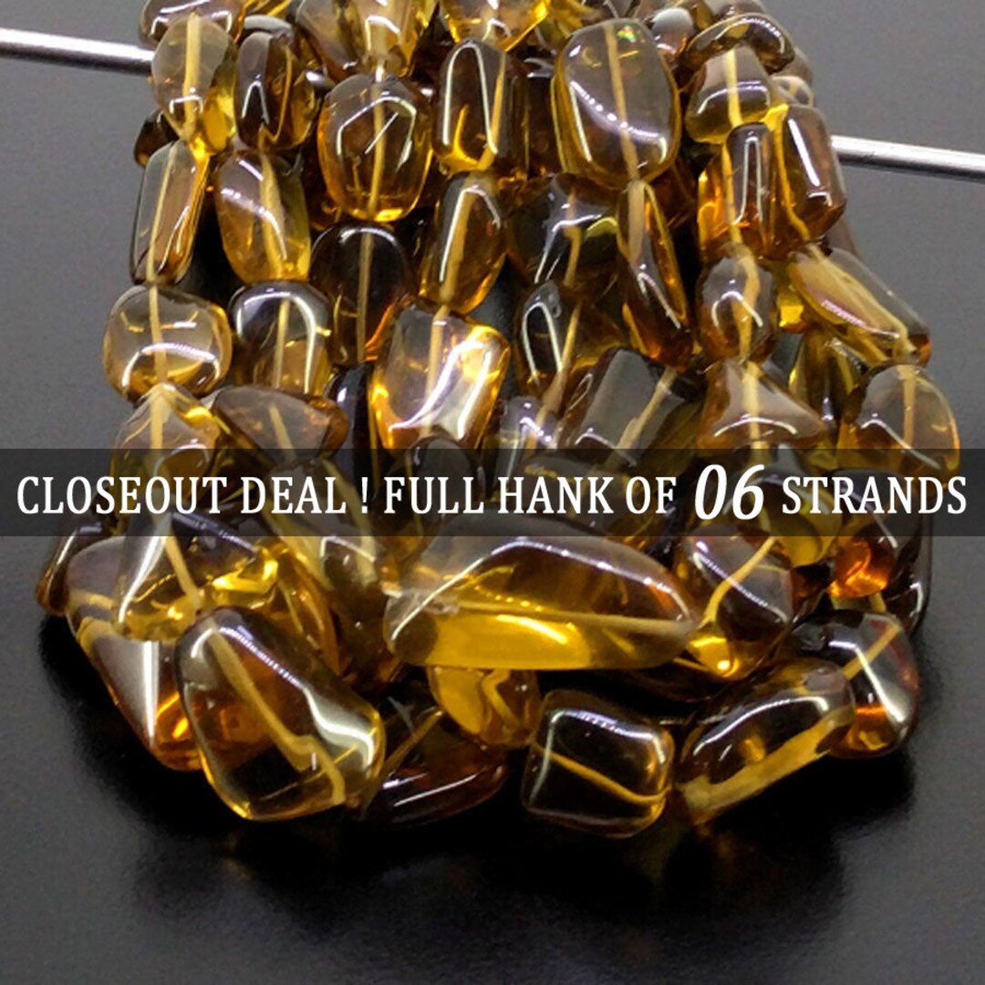 Beer Quartz Smooth Nuggets Shape Beads Natural Beer Quartz - Etsy
