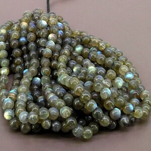 Labradorite Smooth Round Shape Beads Natural Labradorite - Etsy