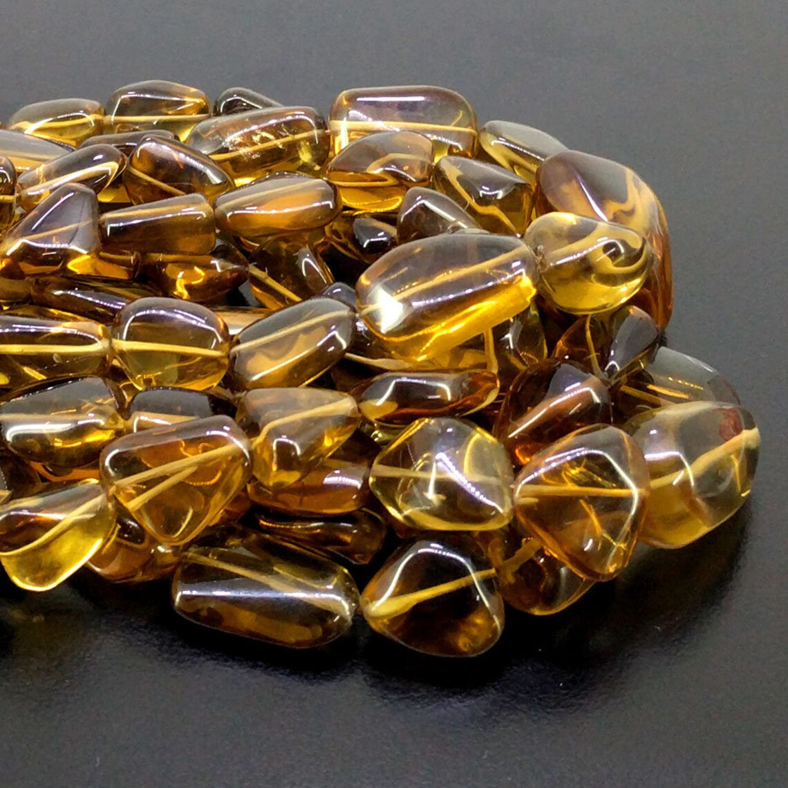 Beer Quartz Smooth Nuggets Shape Beads Natural Beer Quartz - Etsy
