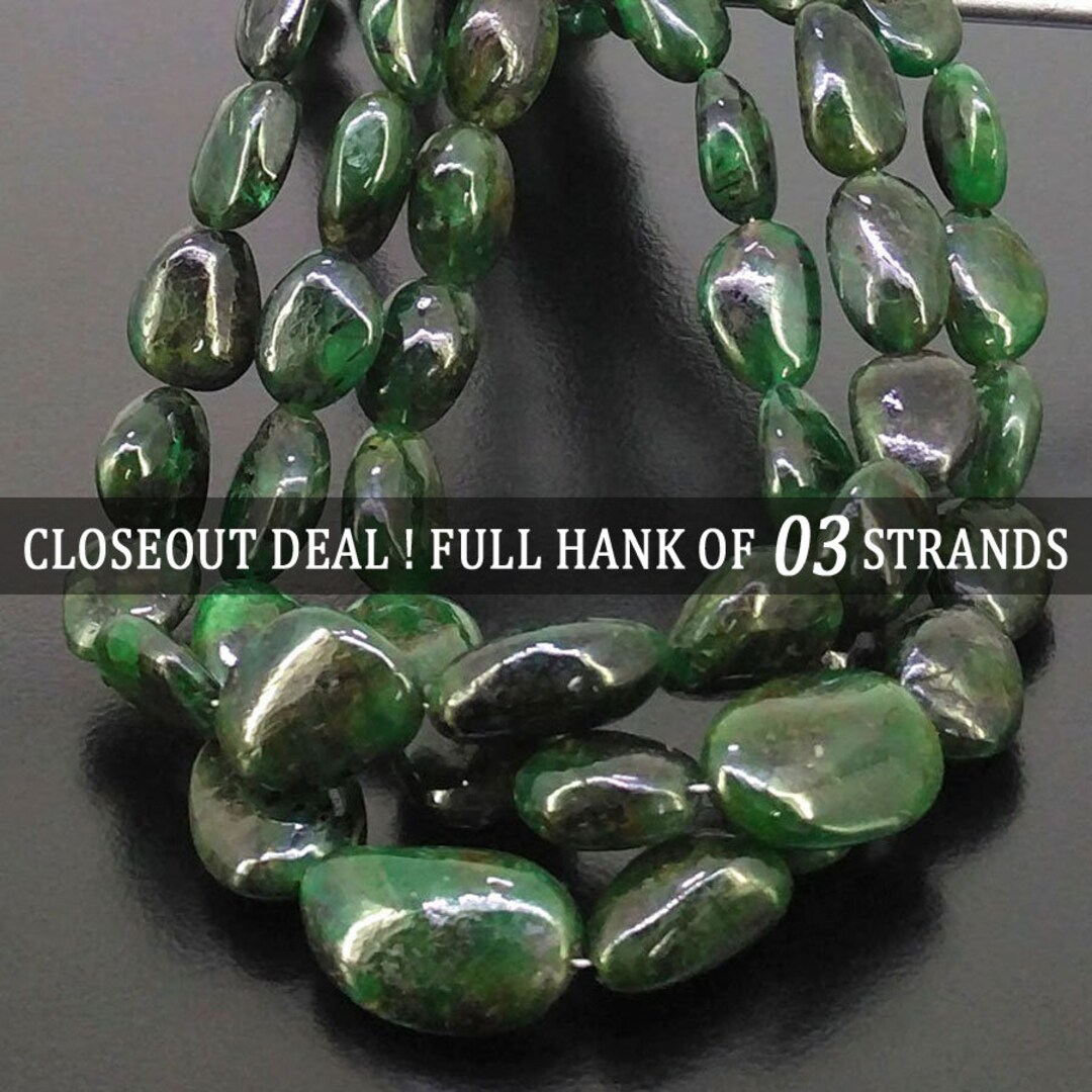 Emerald Smooth Nuggets Shape Beads Natural Emerald Gemstone - Etsy