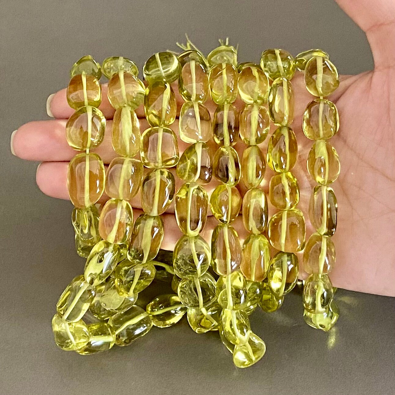 Lemon Quartz Smooth Nuggets Shape Beads Natural Lemon Quartz | Etsy