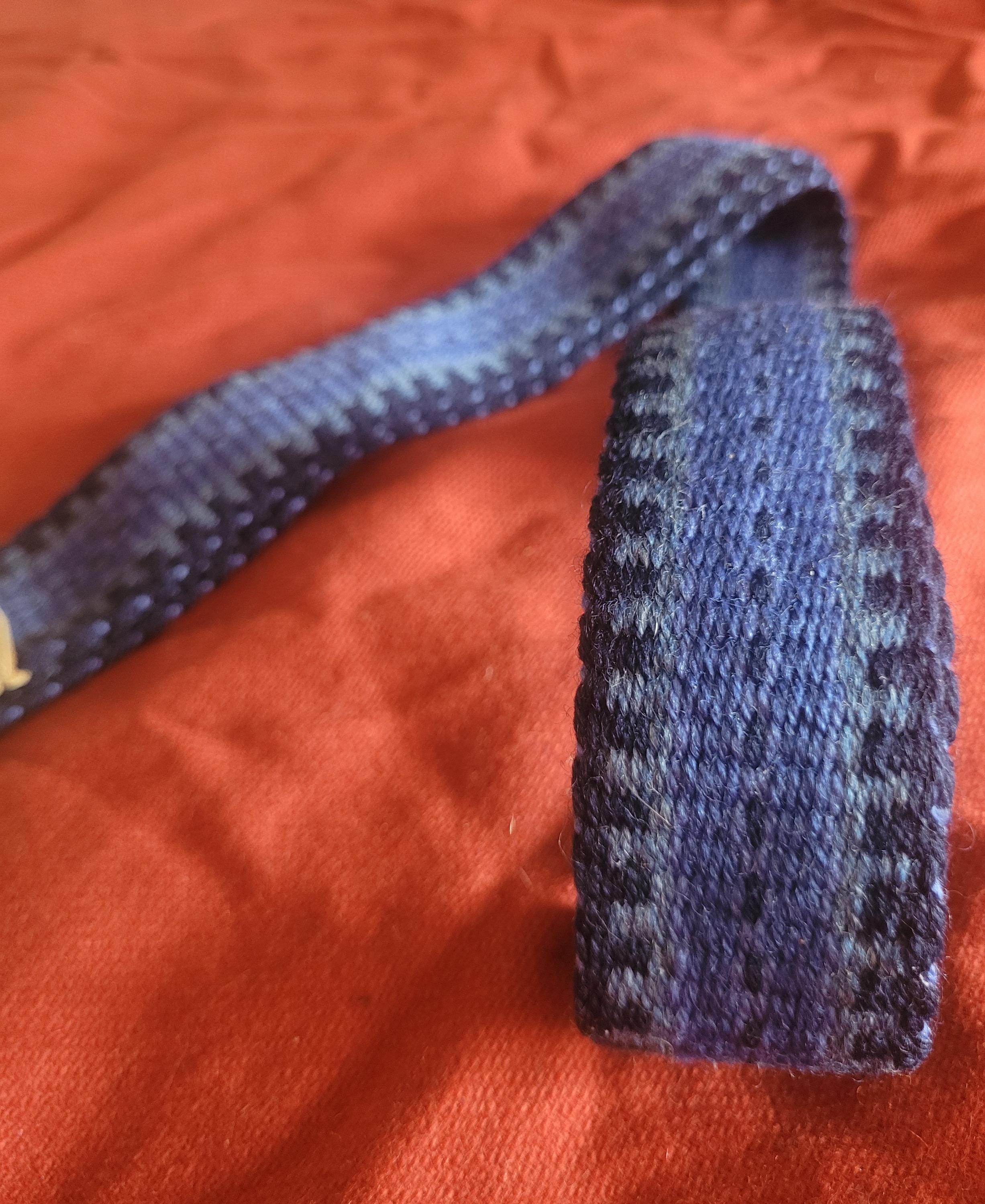 Black Powder Horn Strap Bag Strap Inkle Weaving Metis Rendezvous Living ...