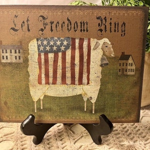 Prim Patriotic Sheep Flag Folk Art Primitive Handcrafted - Etsy