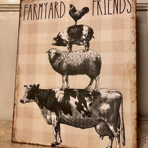 Farmyard Friends, Rustic, Farmhouse HANDCRAFTED Sign / Plaque - Etsy
