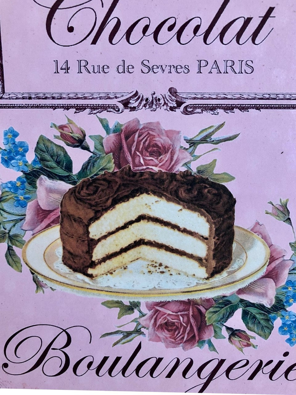 French Chocolate Cake Paris Bakery Handcrafted Plaque / Sign - Etsy